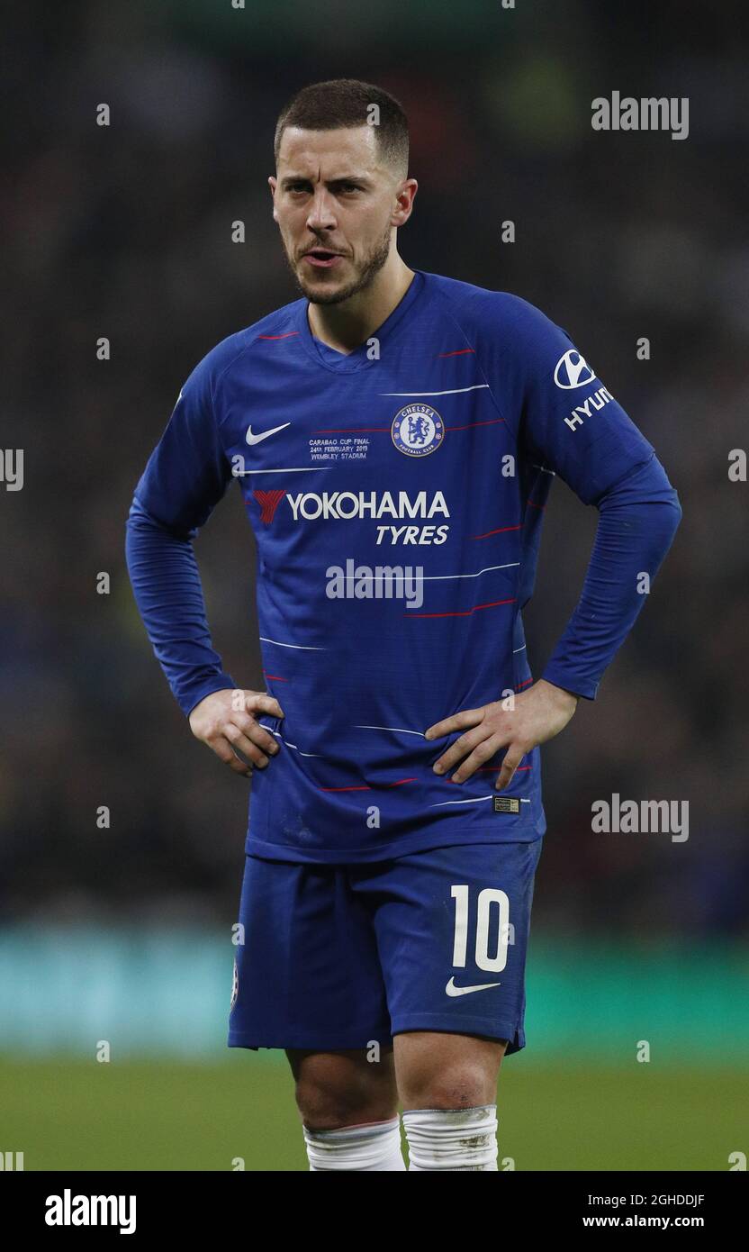Eden Hazard of Chelsea during the Carabao Cup Final match at Wembley ...
