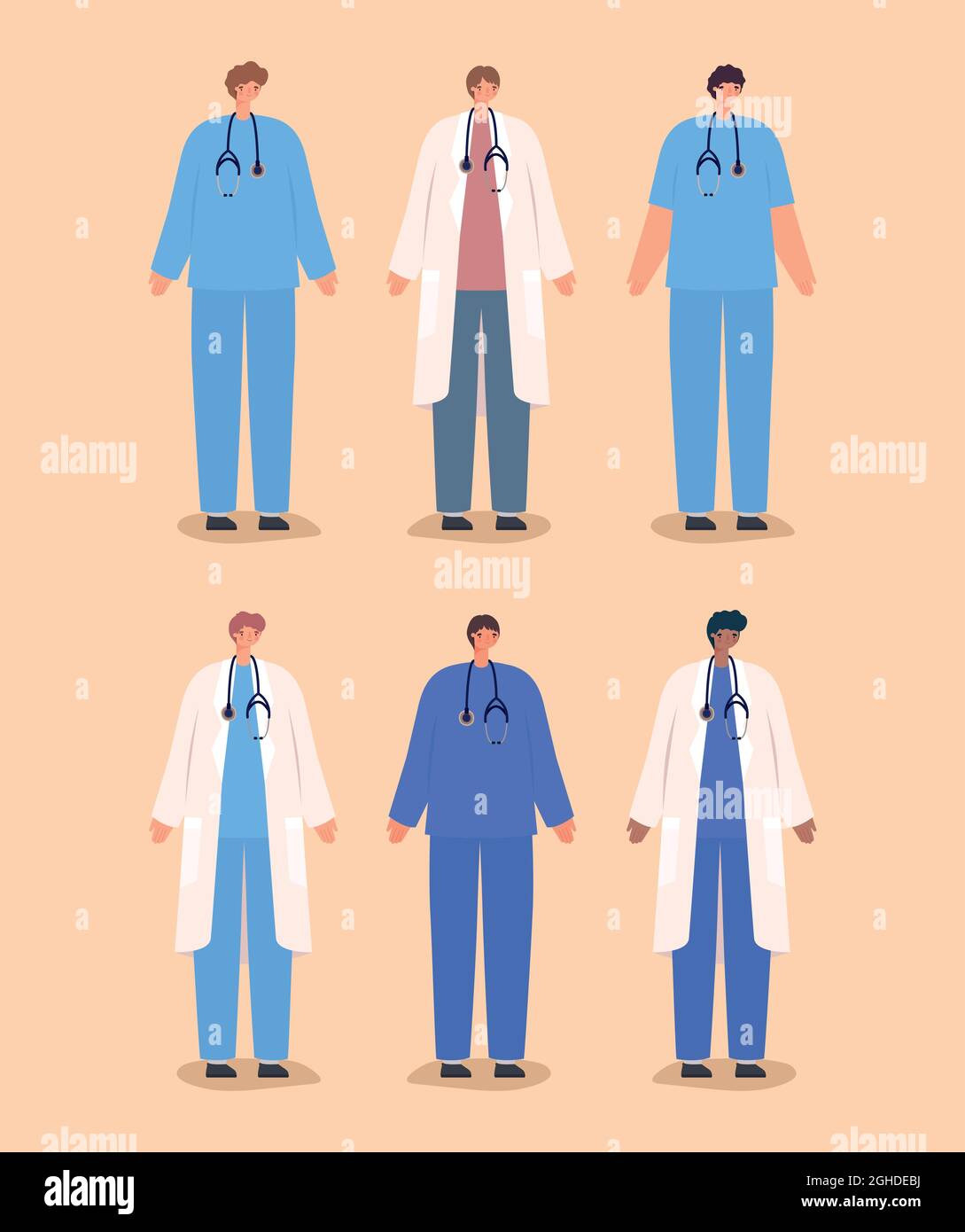 six male doctors Stock Vector Image & Art - Alamy