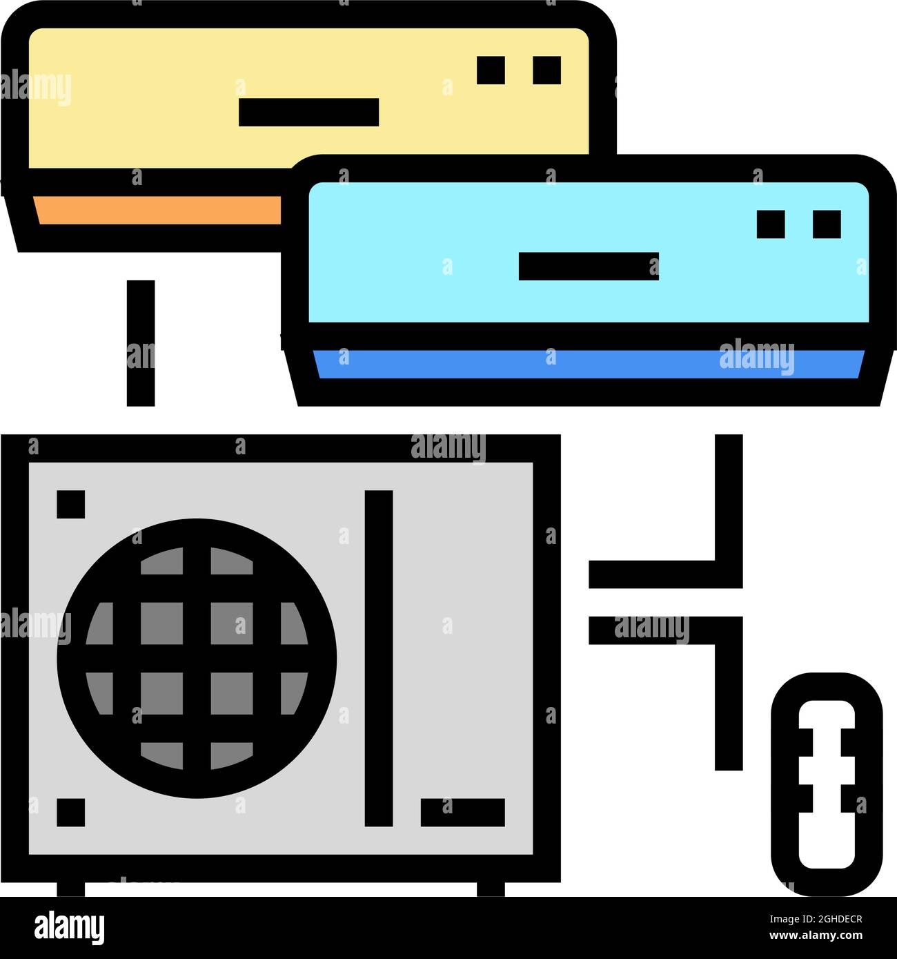 split system color icon vector illustration Stock Vector Image & Art ...