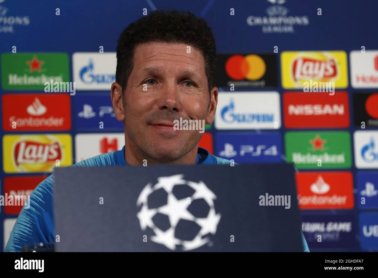 Diego Simeone manager of Atletico Madrid during the Press conference at ...