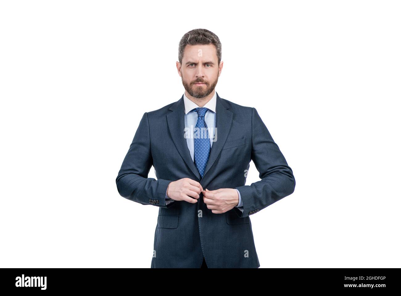 Sharp dressed. Businessman button suit jacket. Man in suit ...
