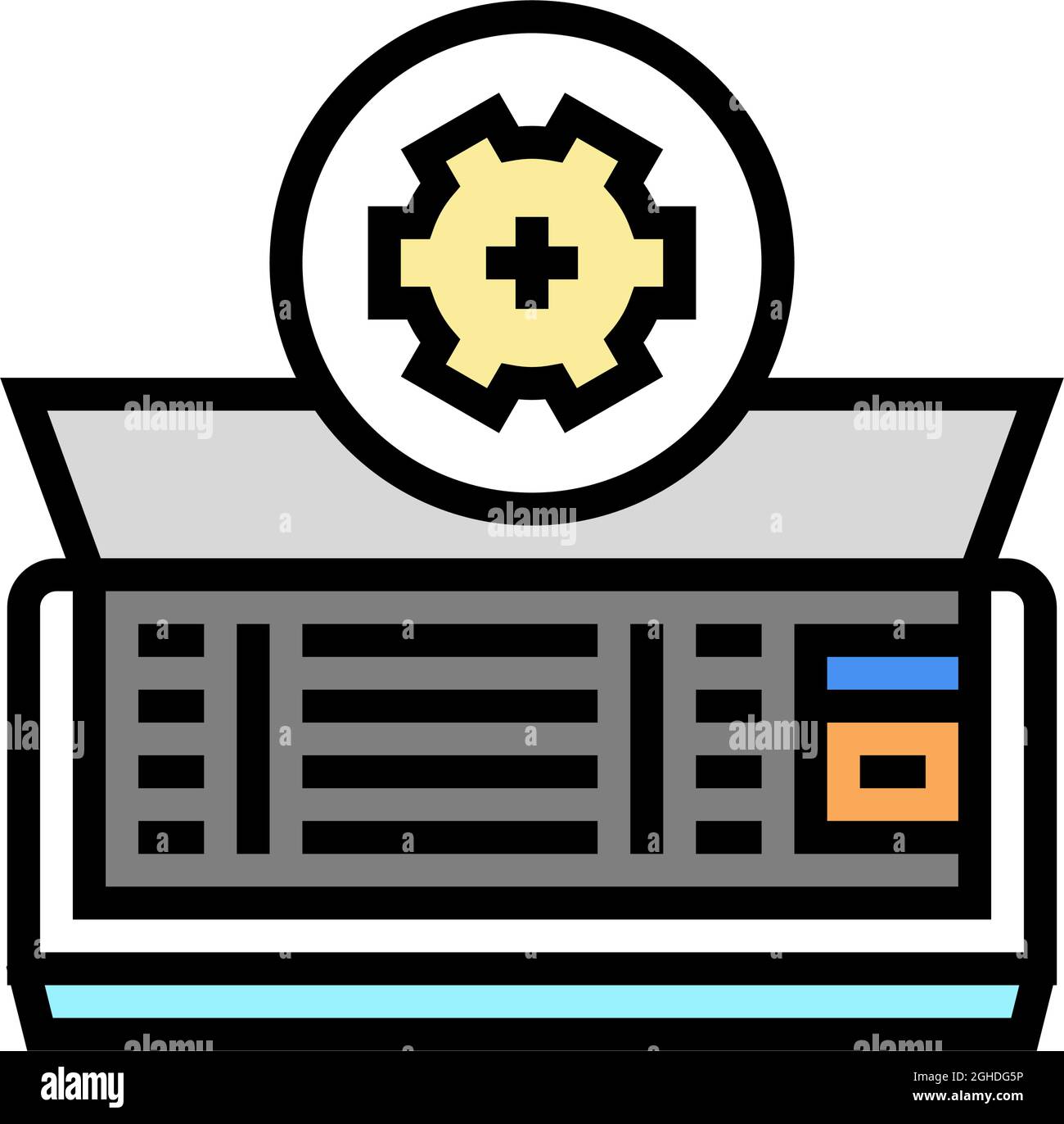 air conditioning maintenance color icon vector illustration Stock ...