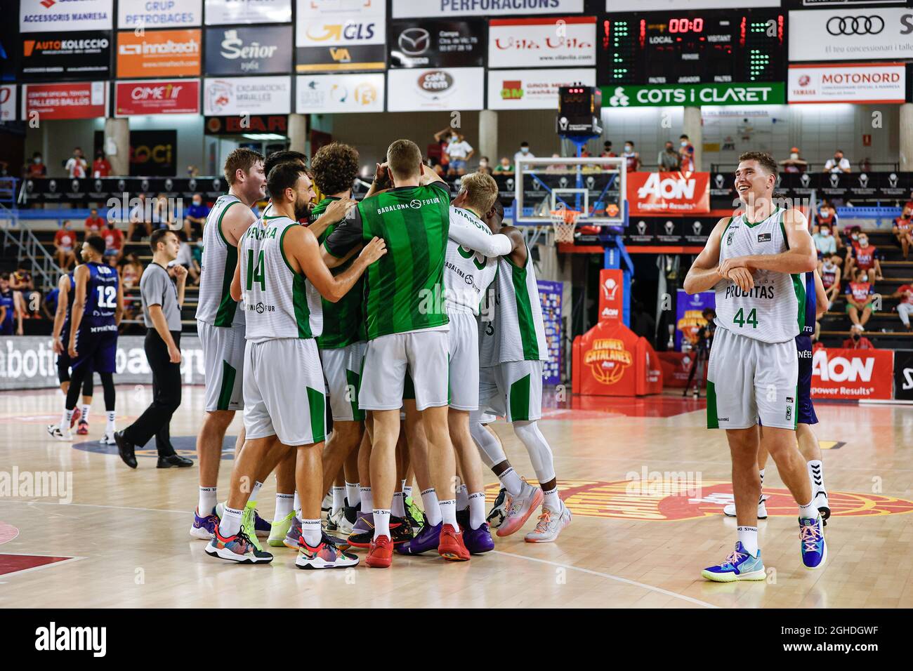 Manresa, Barcelona, Spain. 5th Sep, 2021. Players of Joventut Badalona ...