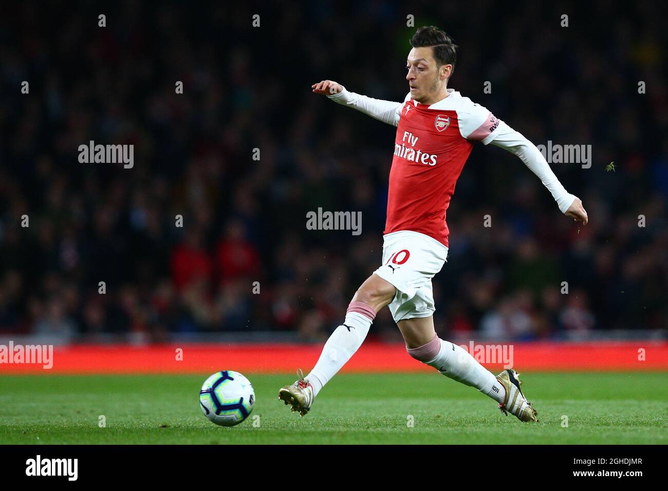 Mesut Ozil of Arsenal in action during the Premier League match at the ...