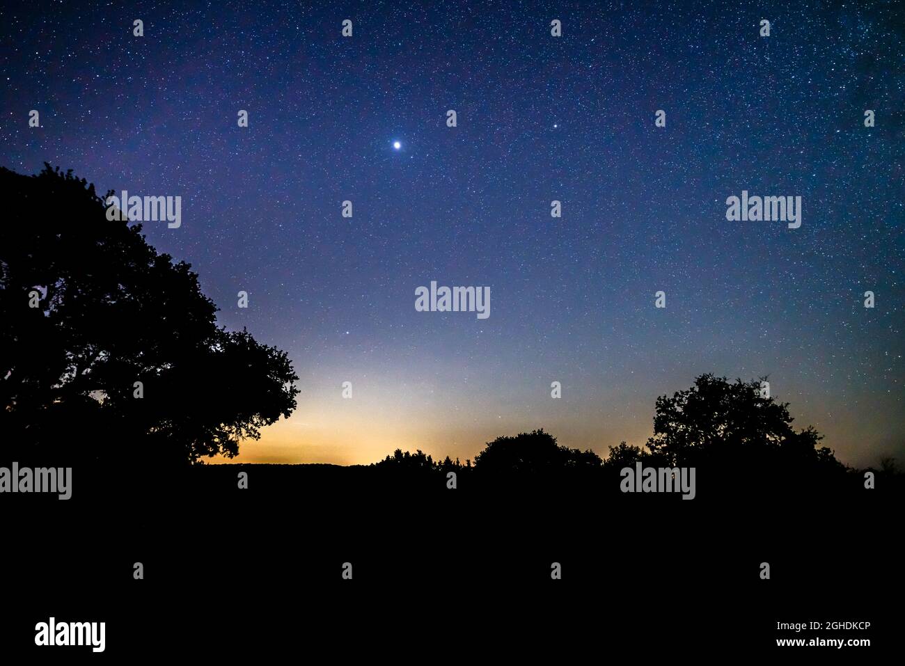 View of the North Star On the Night Skies of Central Texas Stock Photo ...