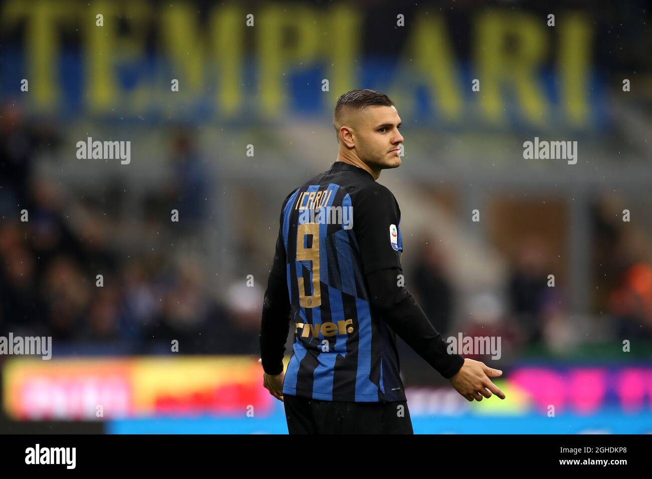 Mauro Icardi of Inter during the Serie A match at Giuseppe Meazza ...