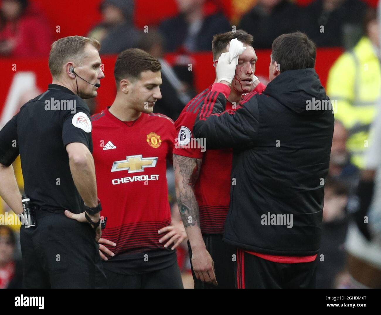 Football old trafford injury hi-res stock photography and images - Alamy