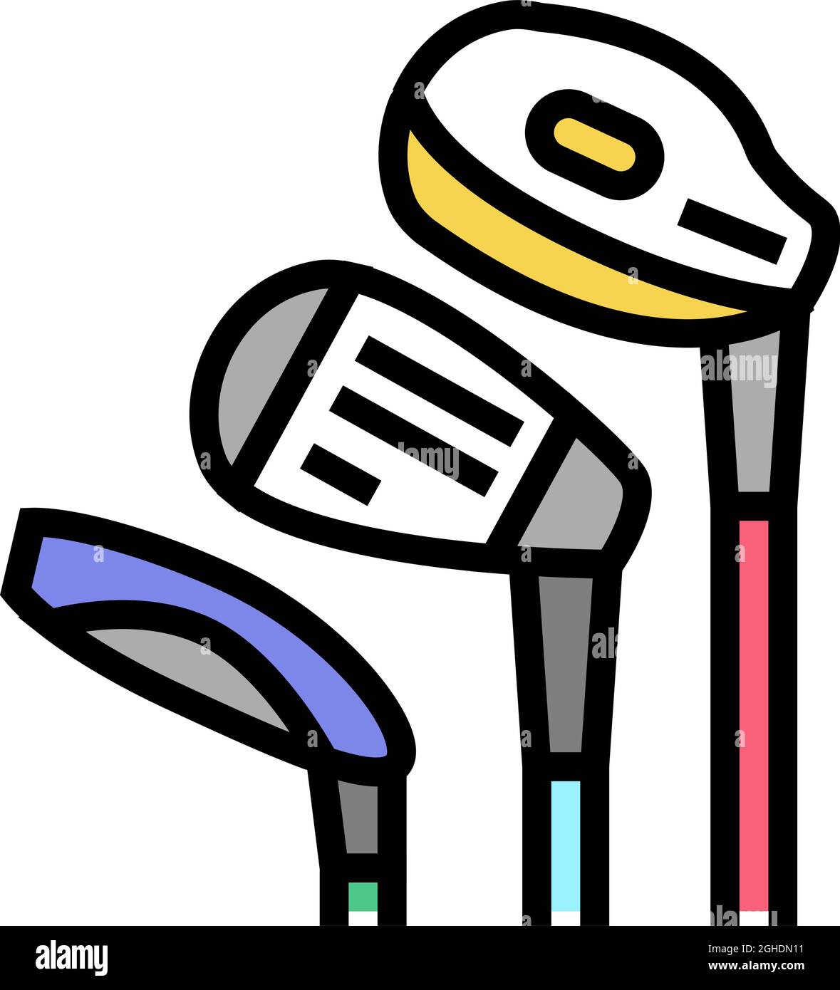 golf clubs color icon vector illustration Stock Vector Image & Art - Alamy