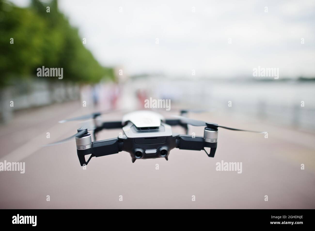 Drone aerial hovering high above hi-res stock photography and images ...