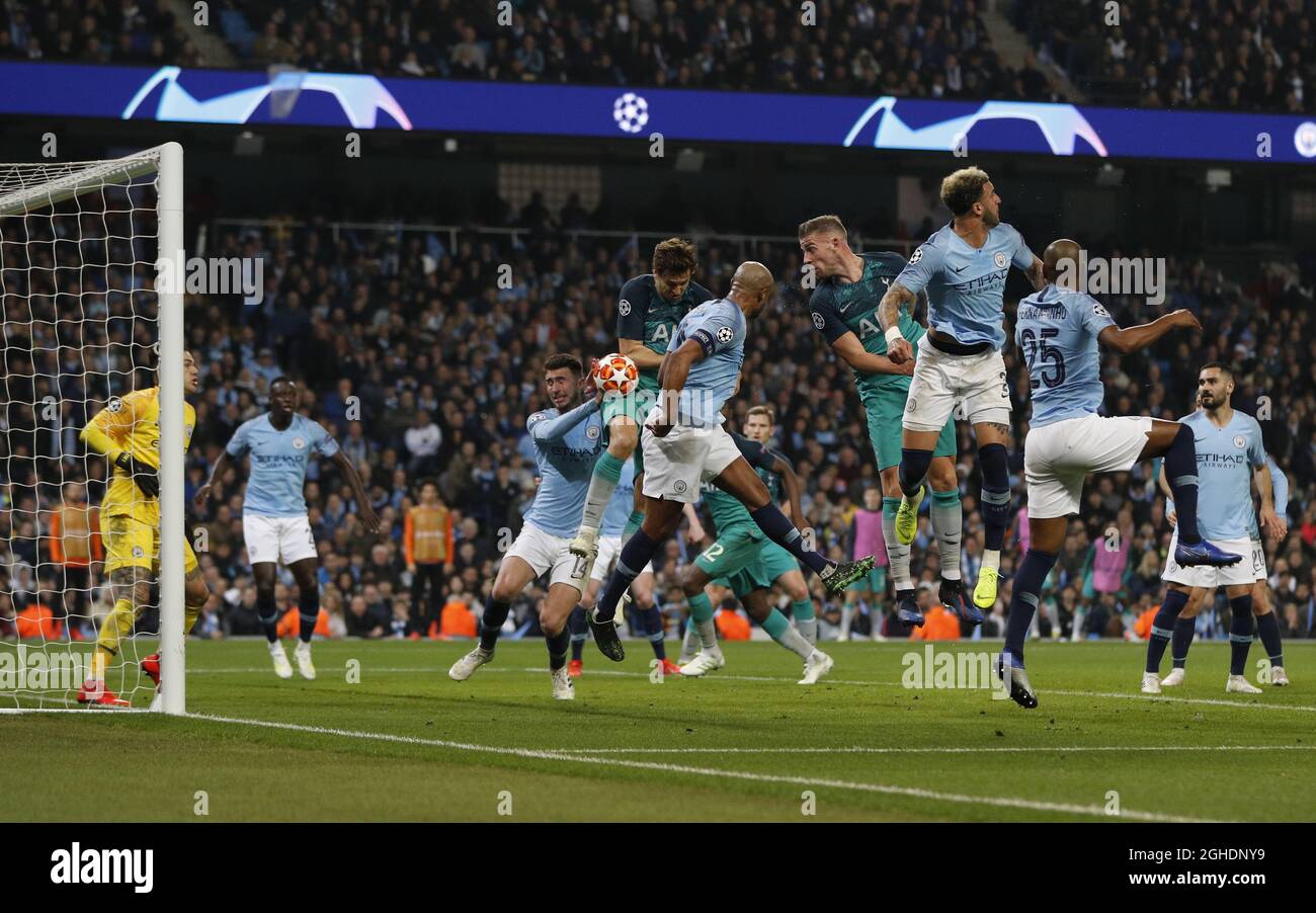 Fernando Llorente of Tottenham scores their third goal during the UEFA ...