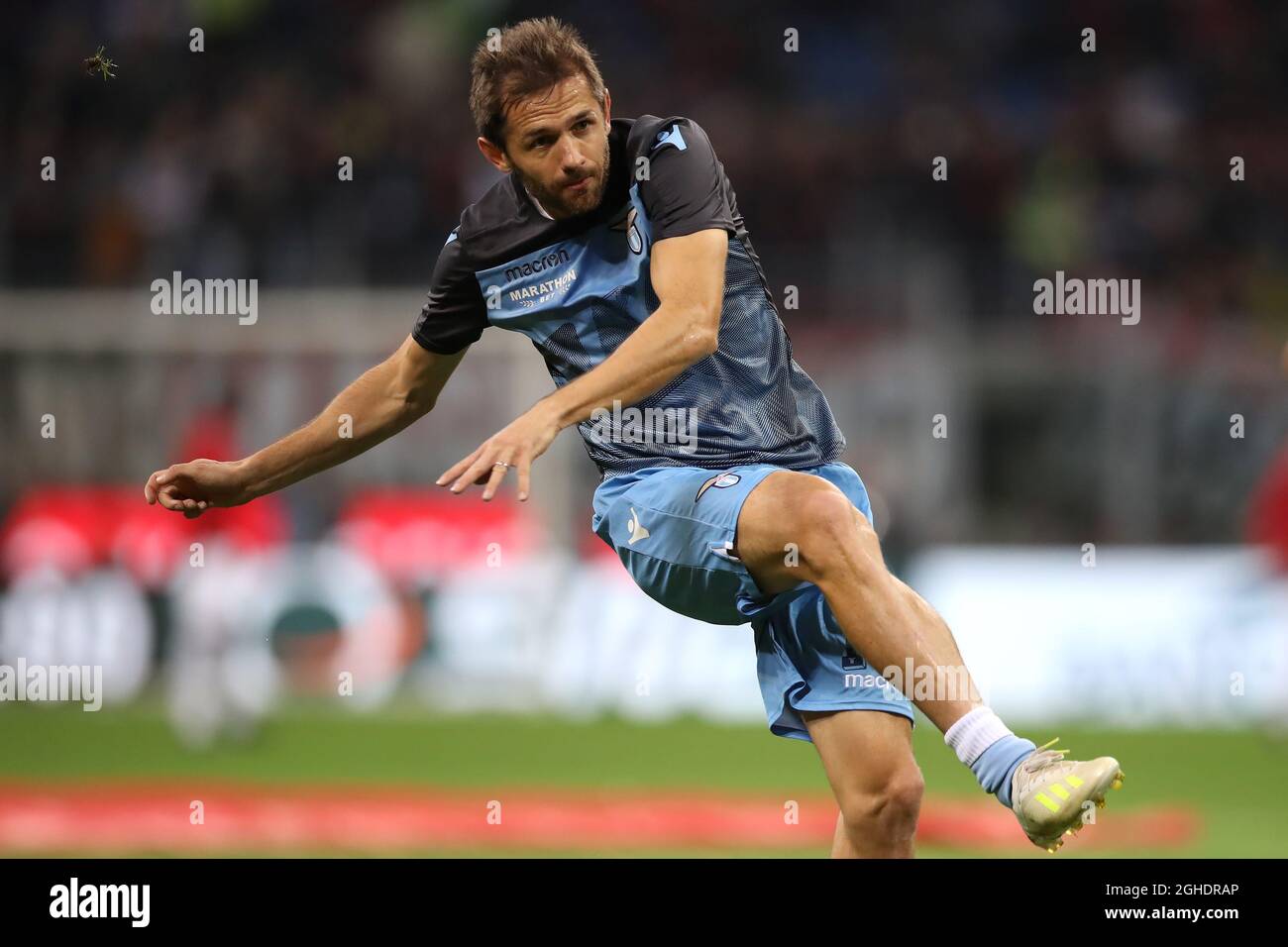 Senad Lulic of Lazio during the Coppa Italia Semi Final Second Leg ...