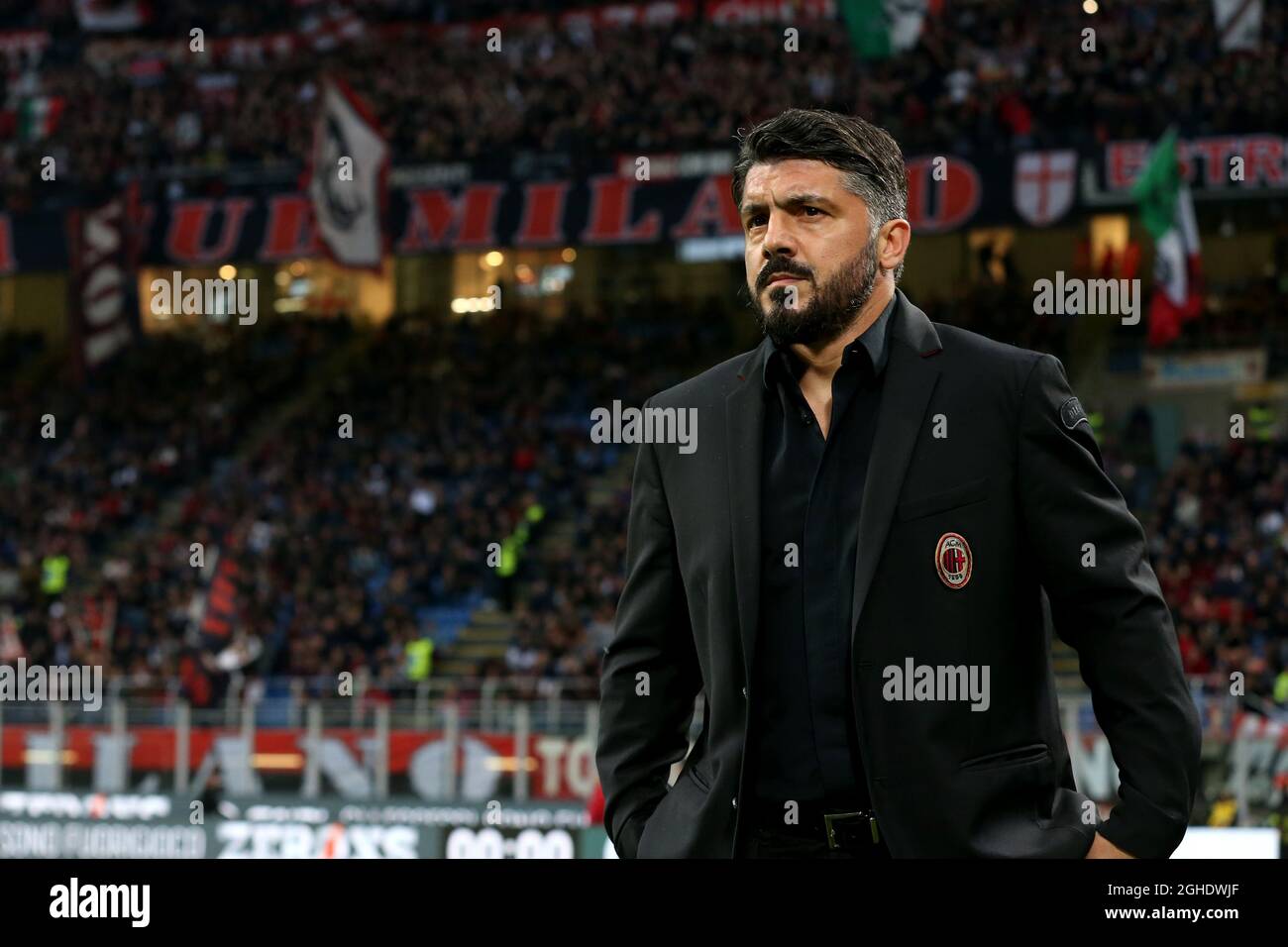 Gennaro Gattuso Manager of AC Milan during the Serie A match at ...