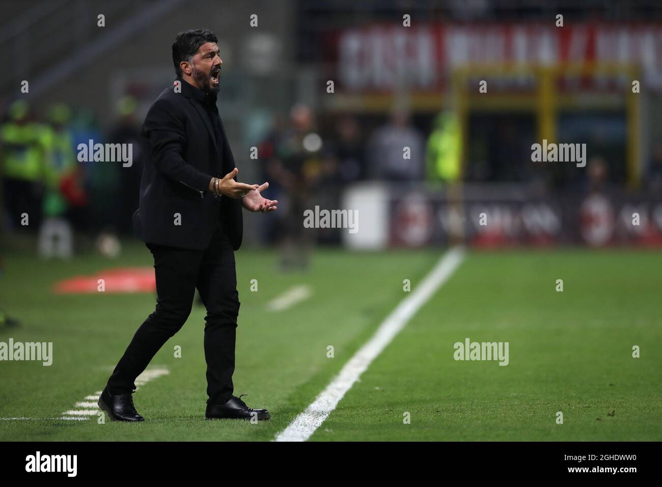 Gennaro Gattuso Manager of AC Milan during the Serie A match at ...