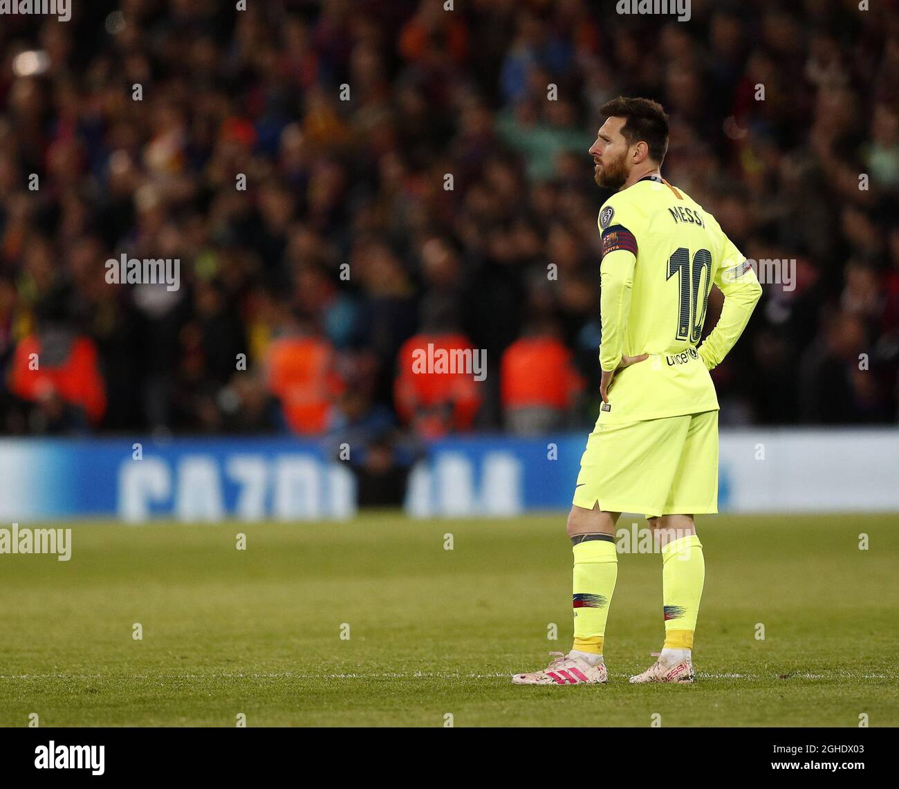 Barcelona's Lionel Messi looks on dejected after LiverpoolÕs third goal ...
