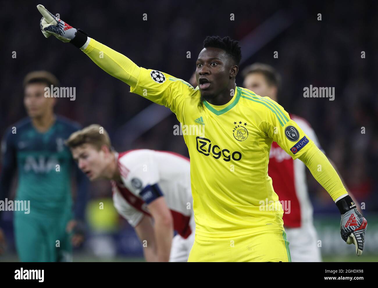 Ajax's Andre Onana during the UEFA Champions League match at the Johan ...