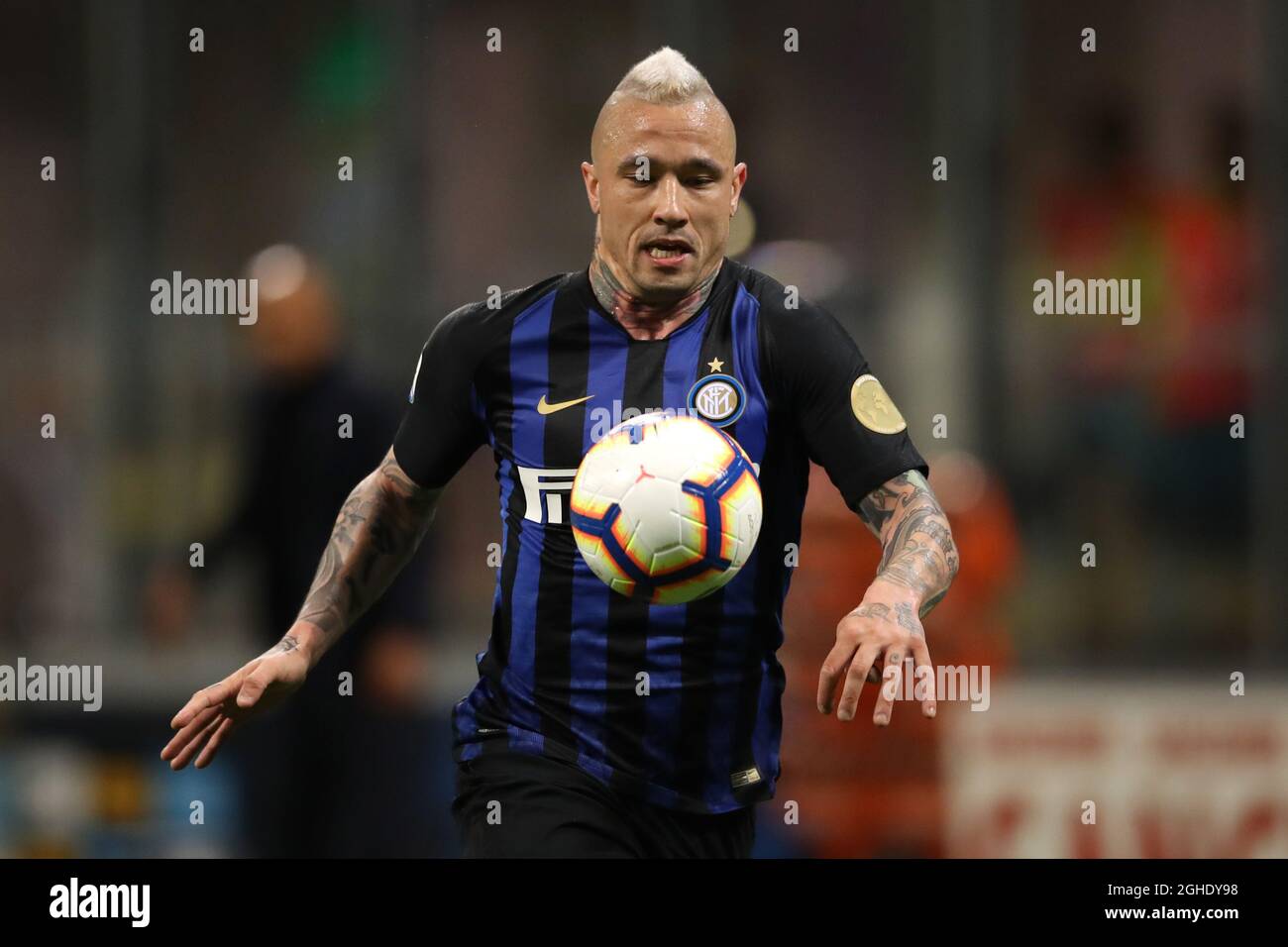 Radja Nainggolan of Inter during the Serie A match at Giuseppe Meazza ...