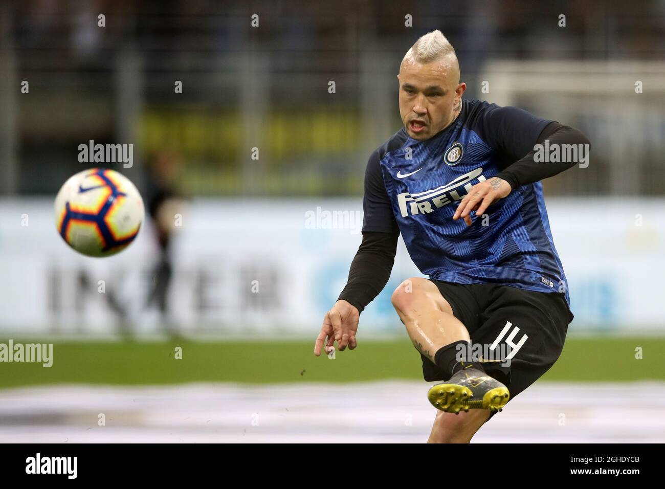 Radja Nainggolan of Inter during the Serie A match at Giuseppe Meazza ...