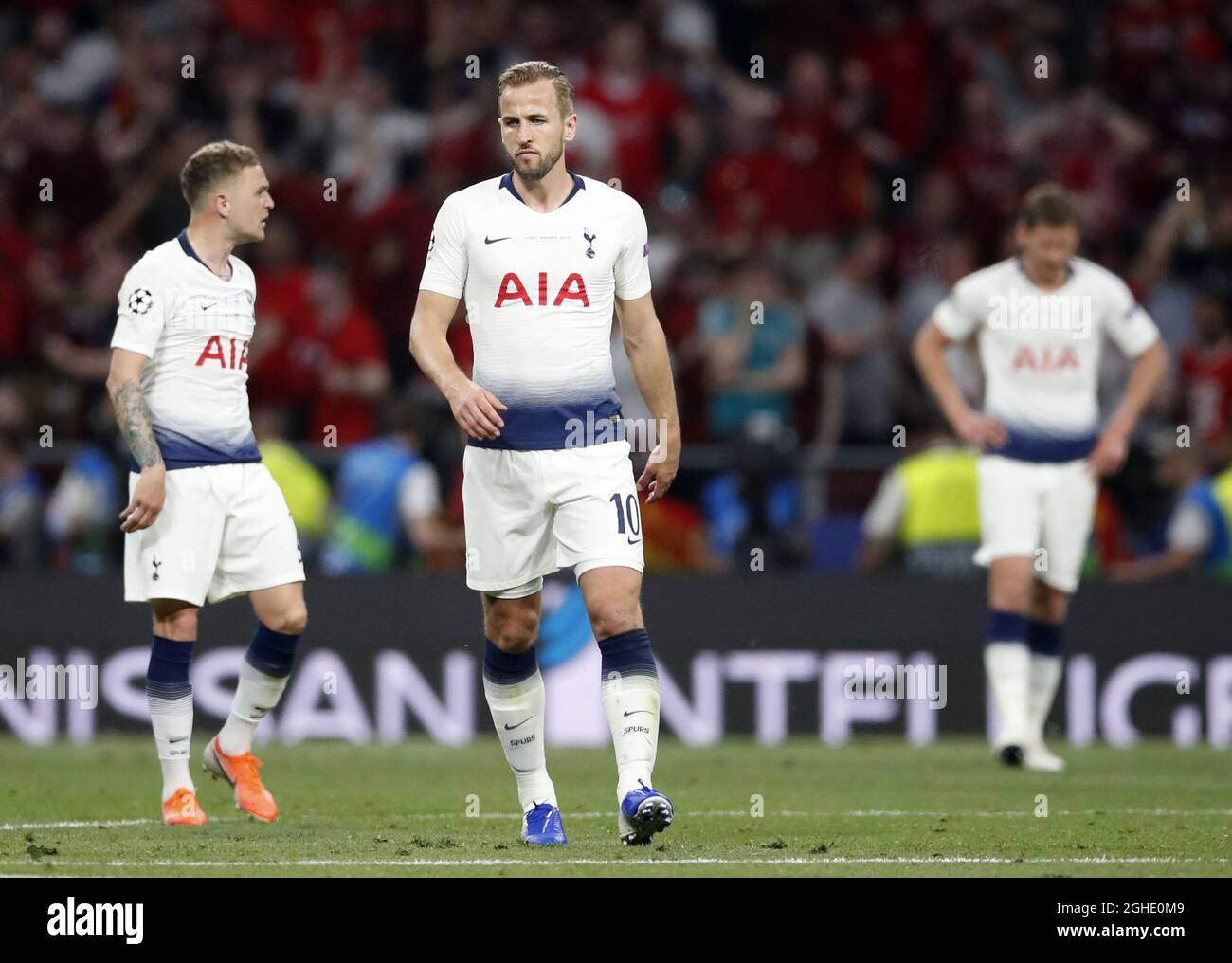 Dejected Harry Kane of Tottenham during the UEFA Champions League match ...