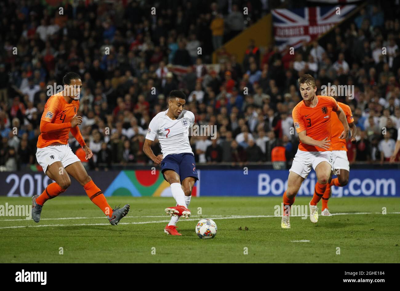 Jesse Lingard of England scores but is ruled out for offside by VAR ...