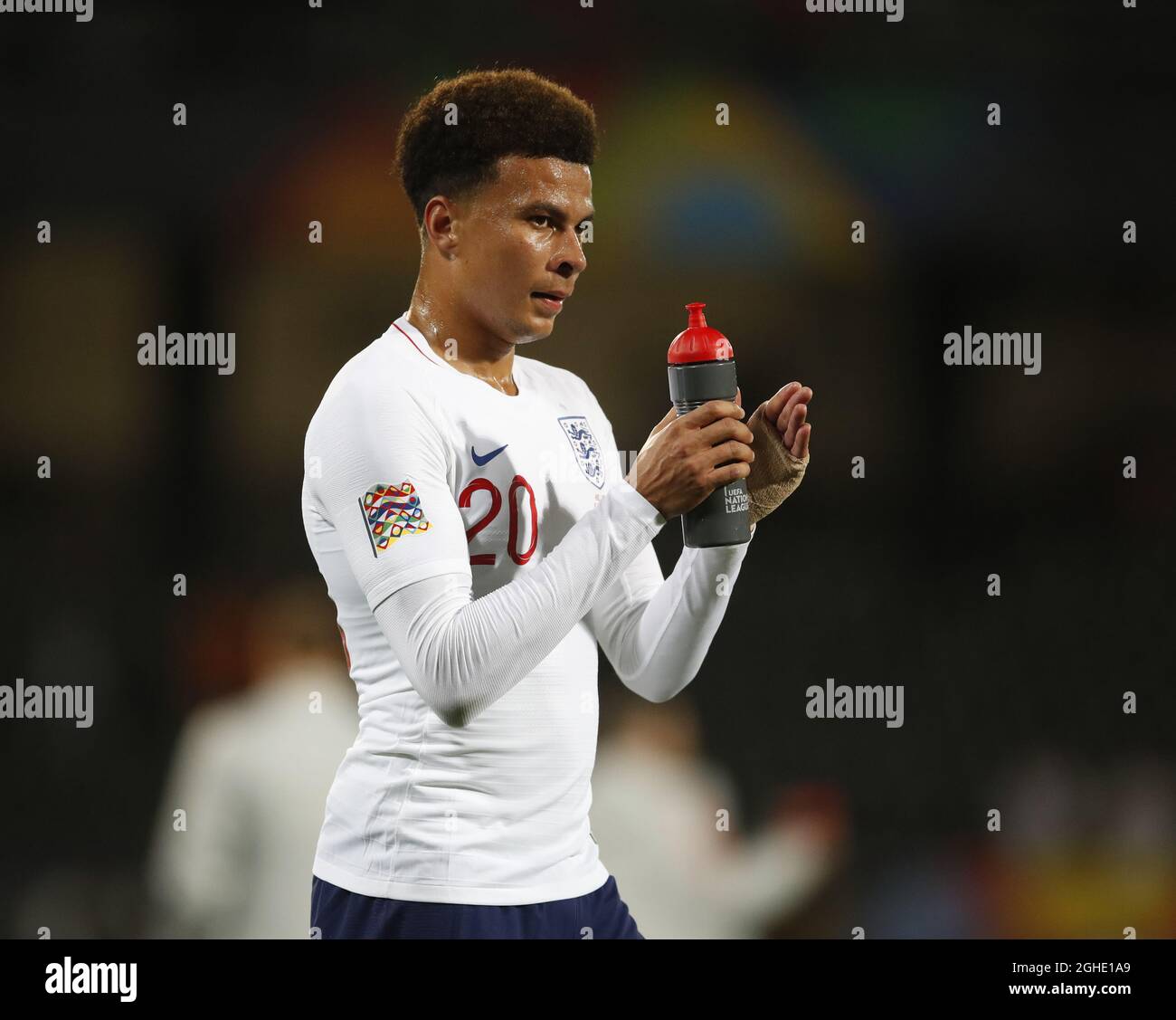 Dele Ali of England applauds the fans during the UEFA Nations League ...