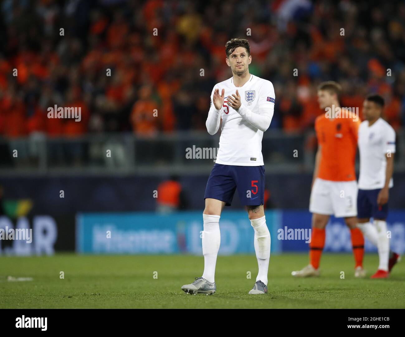 England's John Stones during the UEFA Nations League match at D. Afonso ...