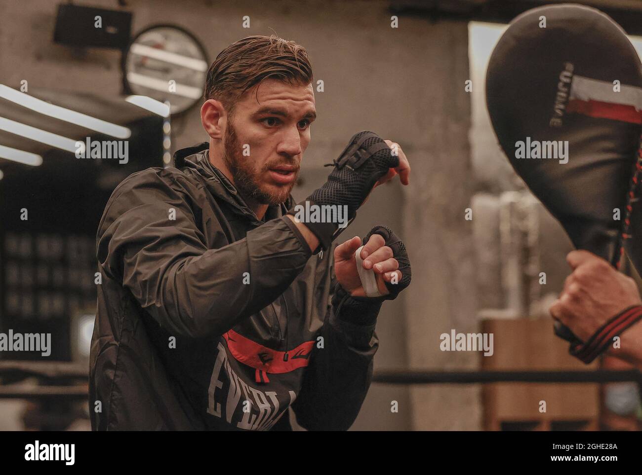 Mathieu BAUDERLIQUE during the private training session before the ...