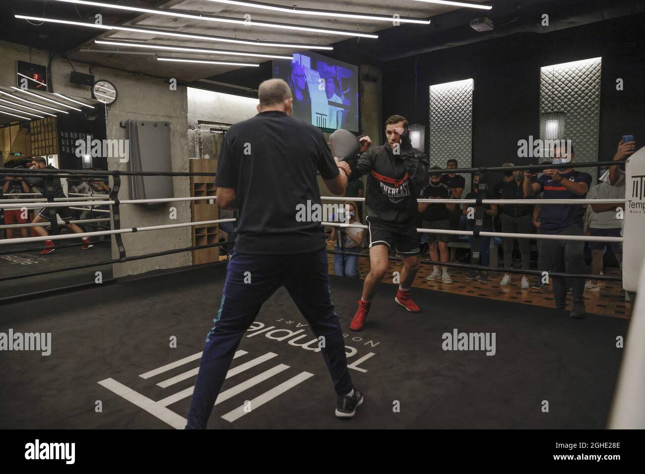 Mathieu BAUDERLIQUE during the private training session before the ...