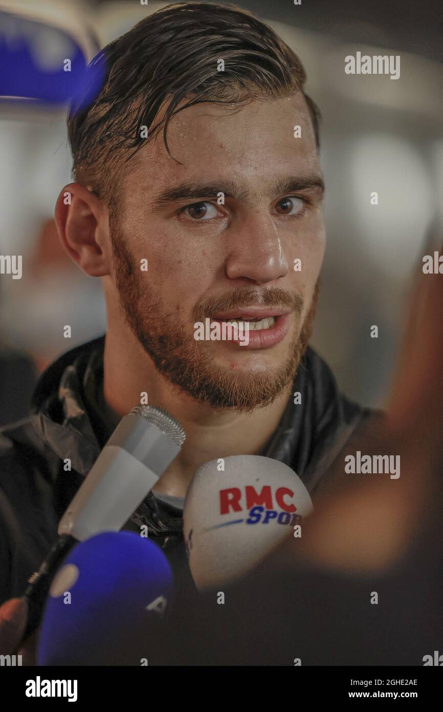 Mathieu BAUDERLIQUE during the private training session before the ...