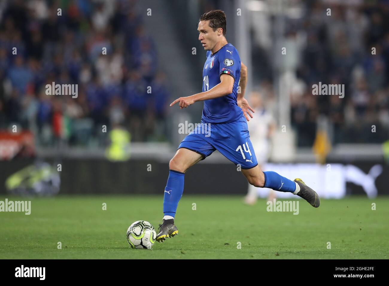 Federico Chiesa of Italy during the UEFA European Championship ...