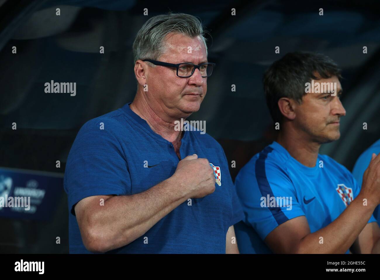 Nenad Gracan manager of Croatia during the UEFA Under-21 Championship ...