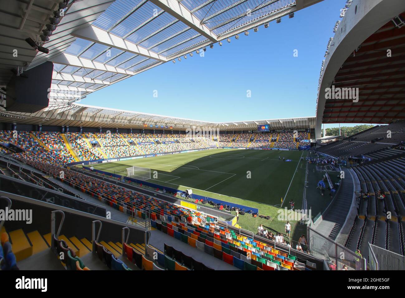 A general view at the stadium during the UEFA Under-21 Championship ...