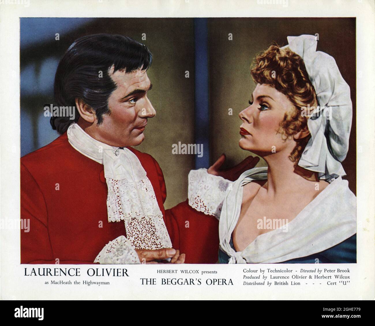 LAURENCE OLIVIER as Captain MacHeath and DAPHNE ANDERSON as Lucy Lockit ...