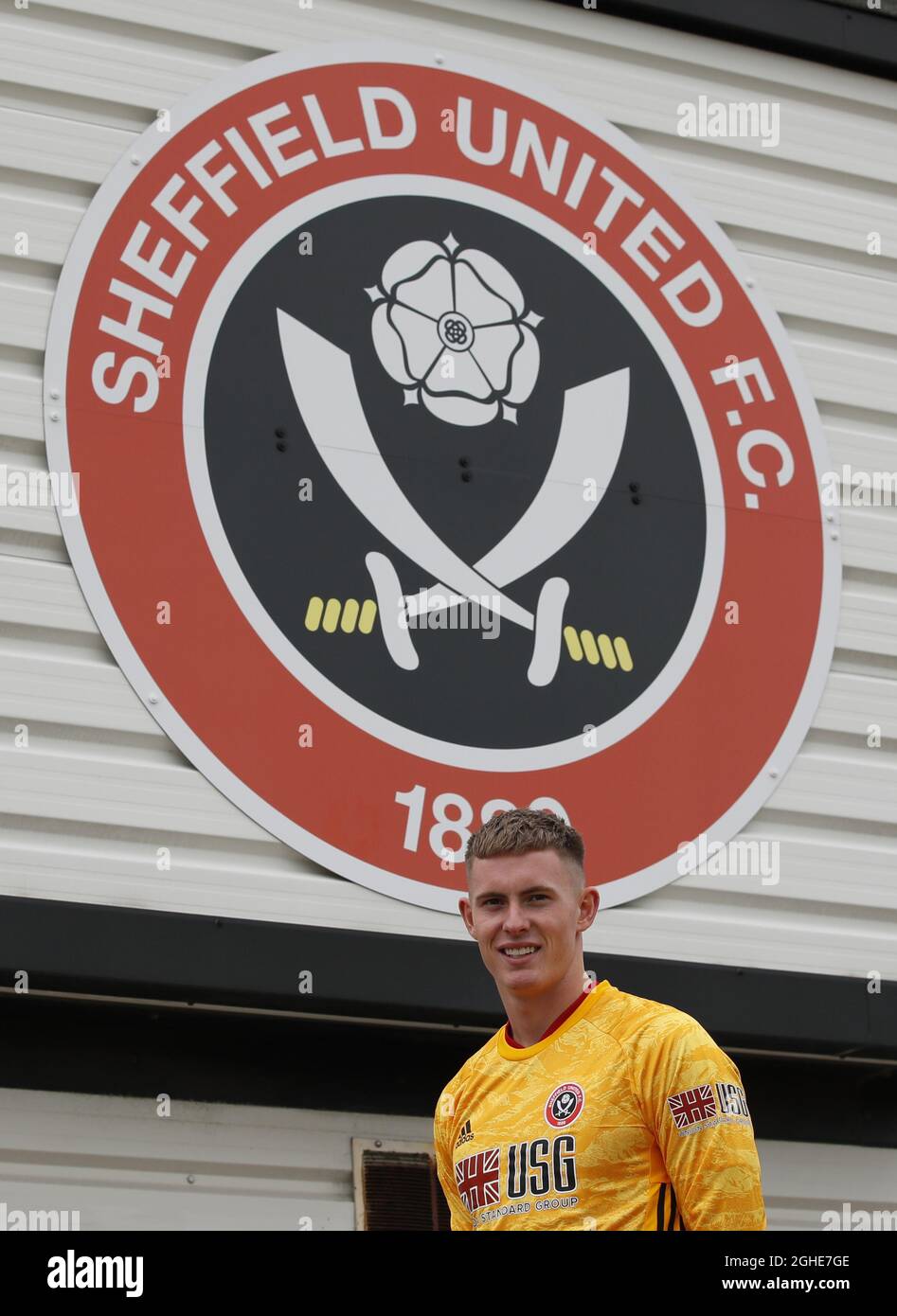 New signing Dean Henderson is pictured at Shirecliffe Training Centre ...
