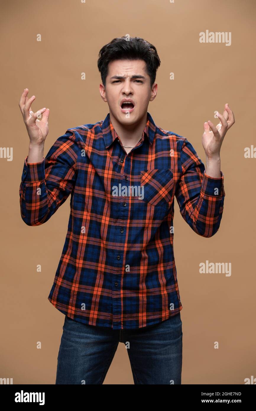 Man anxious collar hi-res stock photography and images - Alamy