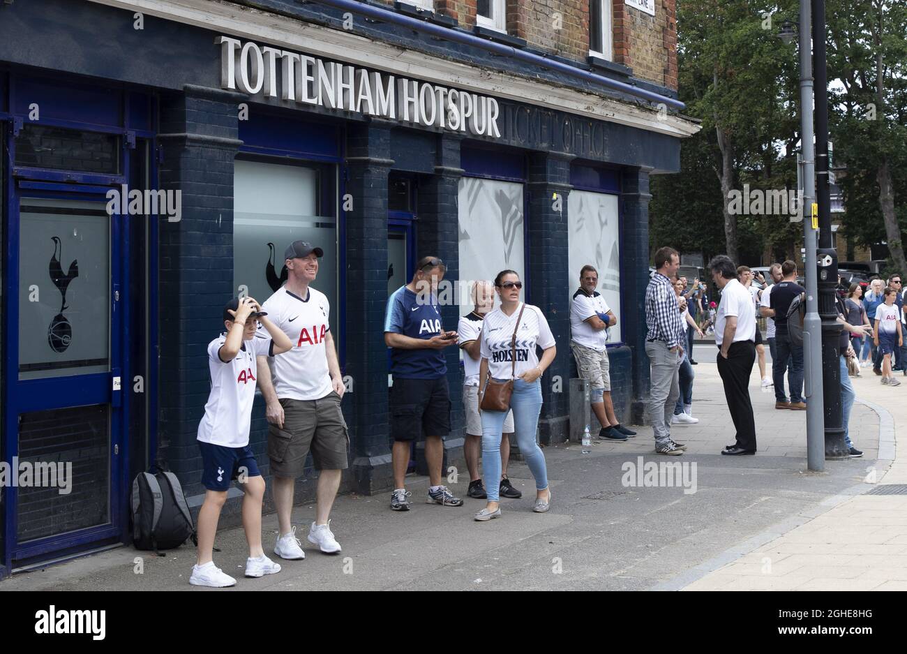 Tottenham Hotspur walk towards the stadium during the International ...