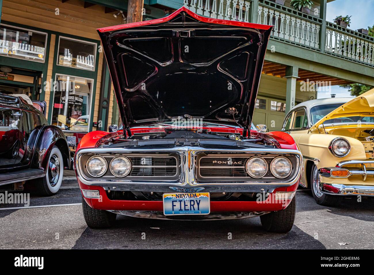 Virginia City, NV - July 30, 2021: 1968 Pontiac Firebird convertible at ...