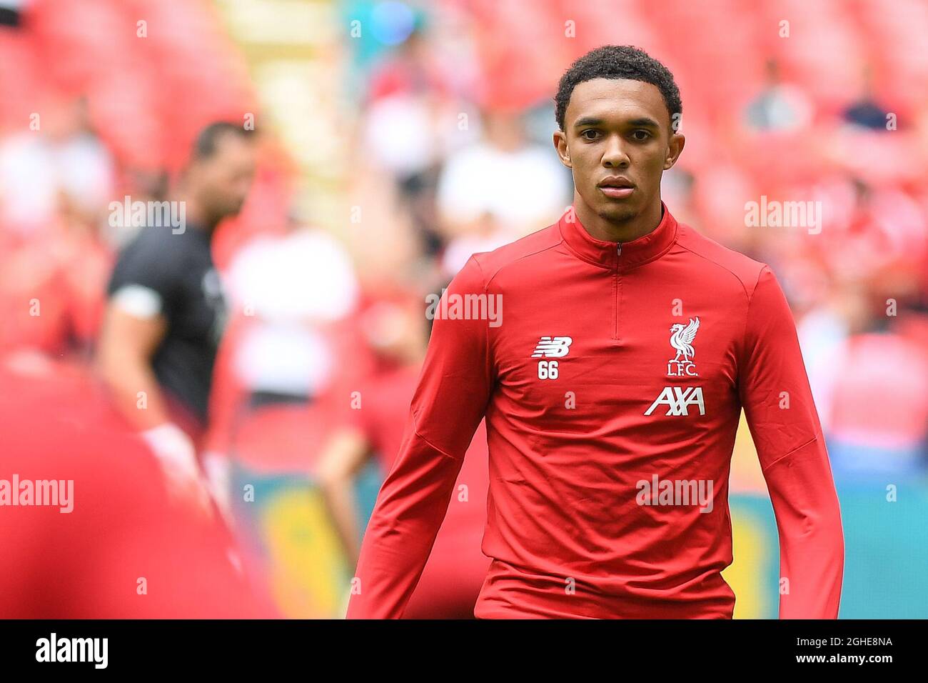 Trent Alexander-Arnold of Liverpool warms up during the The FA ...
