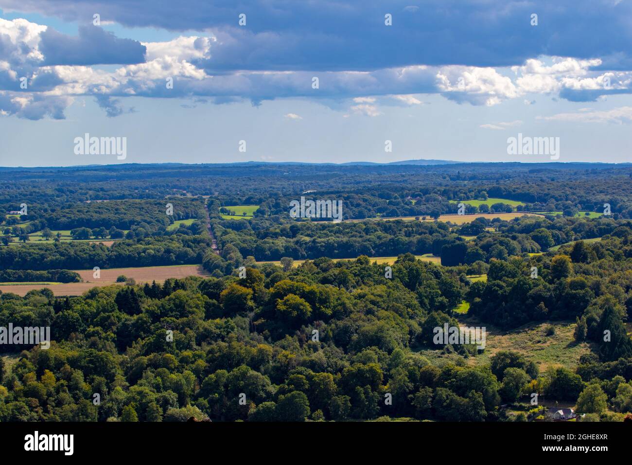 Amazing view footage of the landscape taken in Box Hill Stock Photo - Alamy