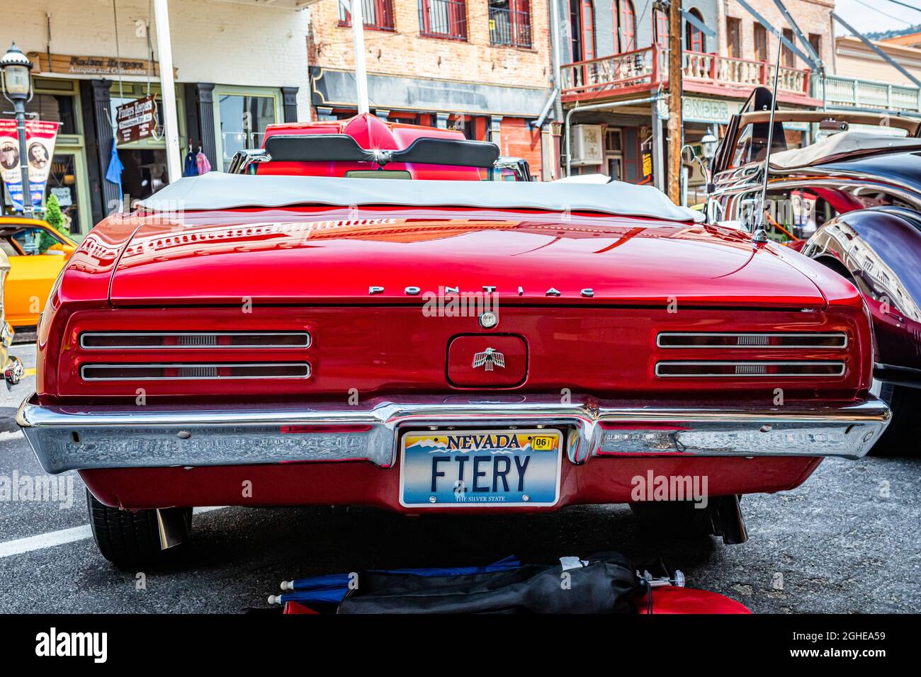 Virginia City, NV - July 30, 2021: 1968 Pontiac Firebird convertible at ...