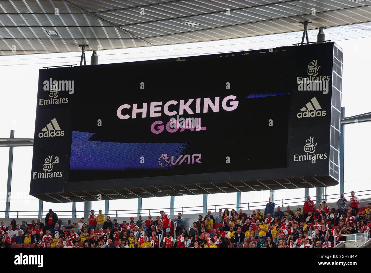 Check goal by the var scoreboard hi-res stock photography and images ...