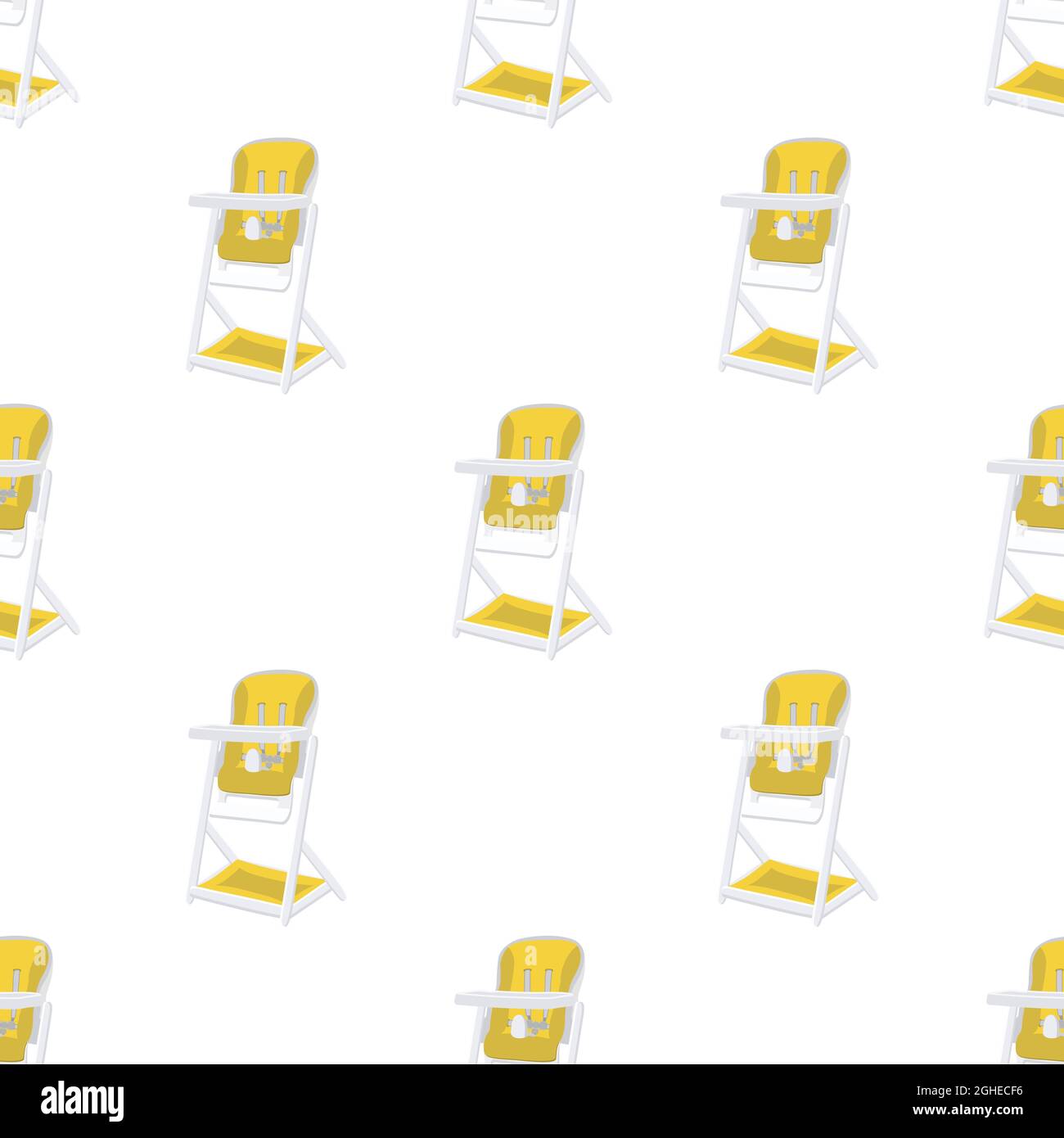Illustration on theme colorful modern child high chair for baby feeding ...