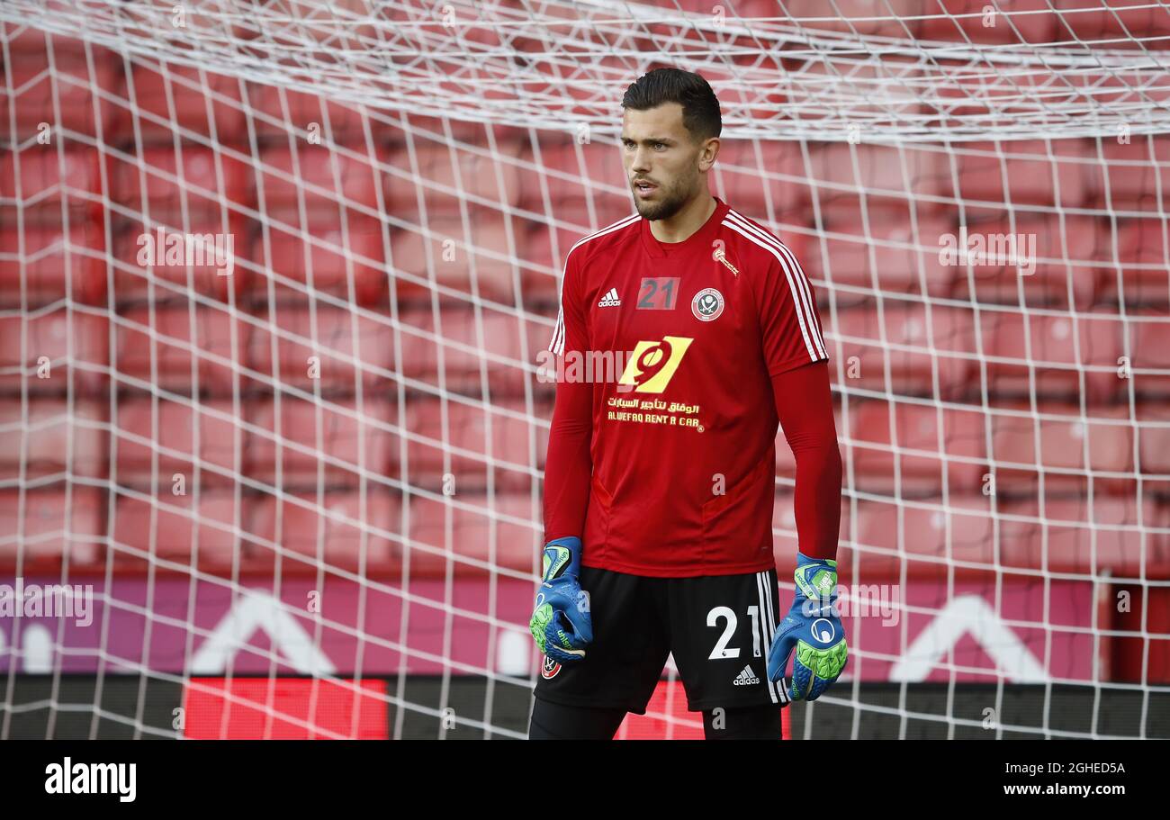 Michael Verrips of Sheffield Utd during the Carabao Cup match at ...