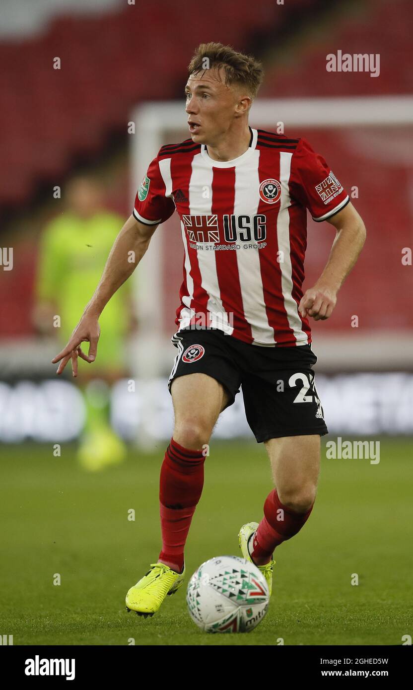 Ben Osborn of Sheffield Utd during the Carabao Cup match at Bramall ...