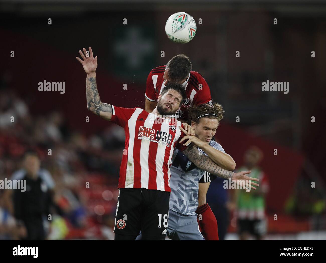Kieron Freeman of Sheffield Utd and Phil Jagielka of Sheffield Utd ...