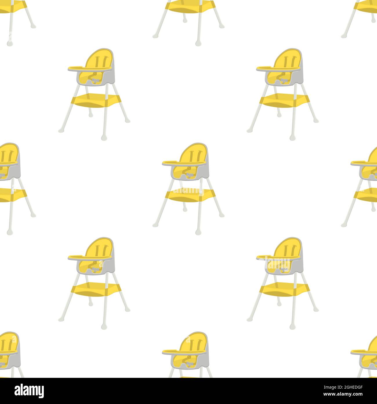 Illustration on theme colorful modern child high chair for baby feeding ...