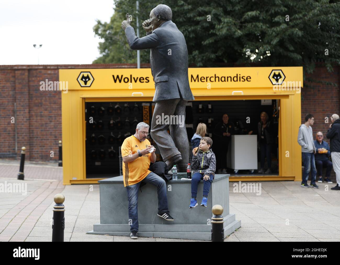 Wolves fans enjoy a snack before the game during the UEFA Europa League ...