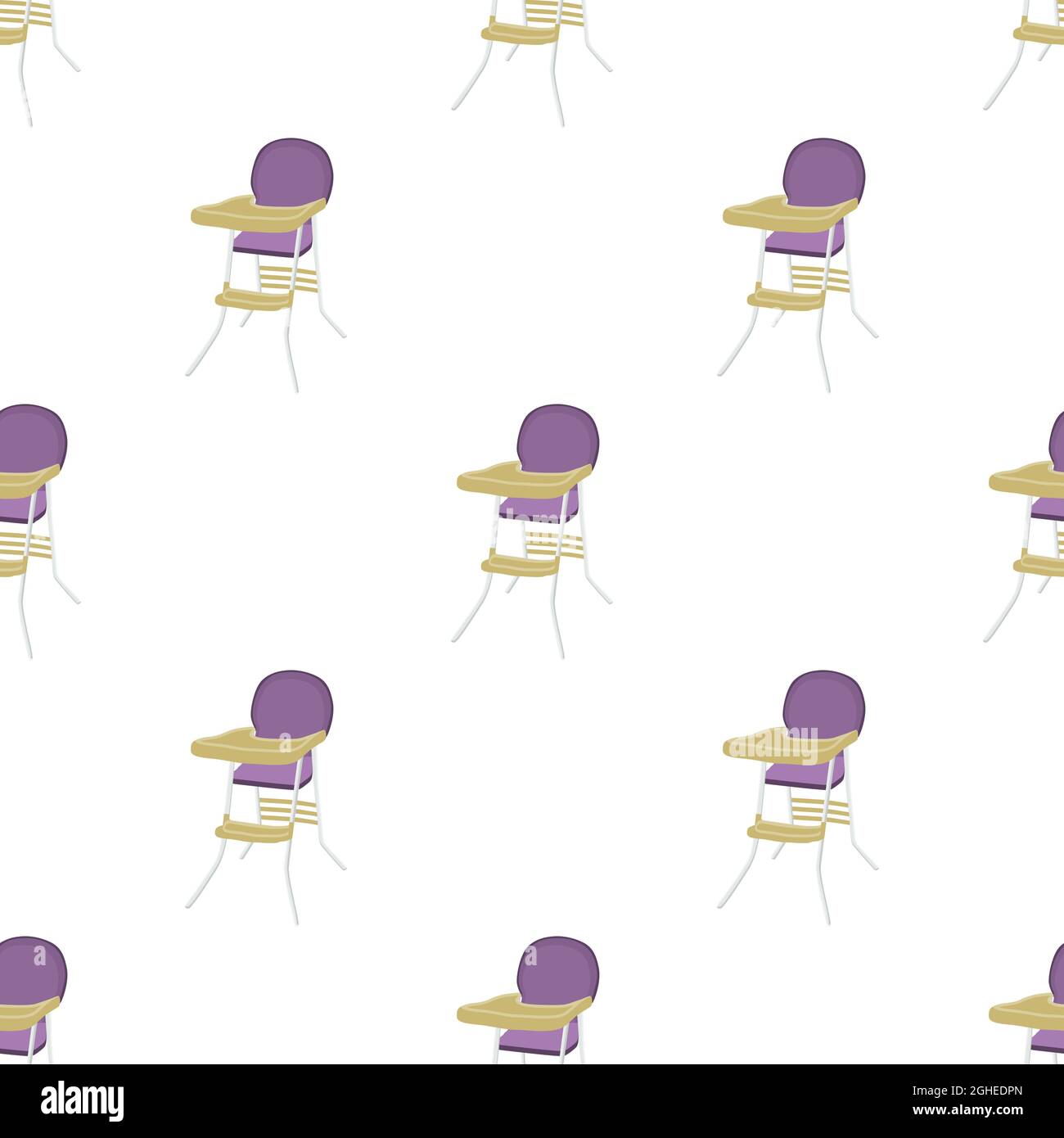 Illustration on theme colorful modern child high chair for baby feeding ...