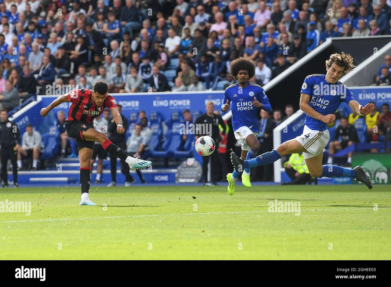 Dominic Solanke of Bournemouth shoots towards goal during the Premier ...