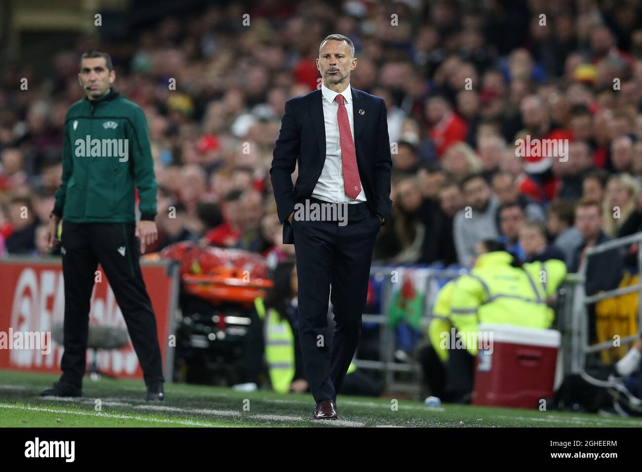 Ryan Giggs of Wales during the European Qualifiers match at the Cardiff ...