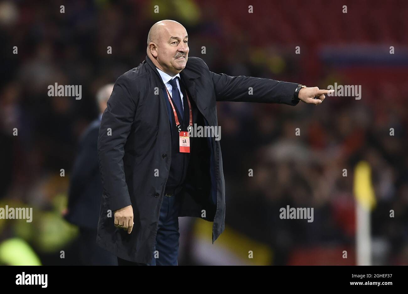 Russian manager Stanislav Cherchesov during the European Qualifiers ...